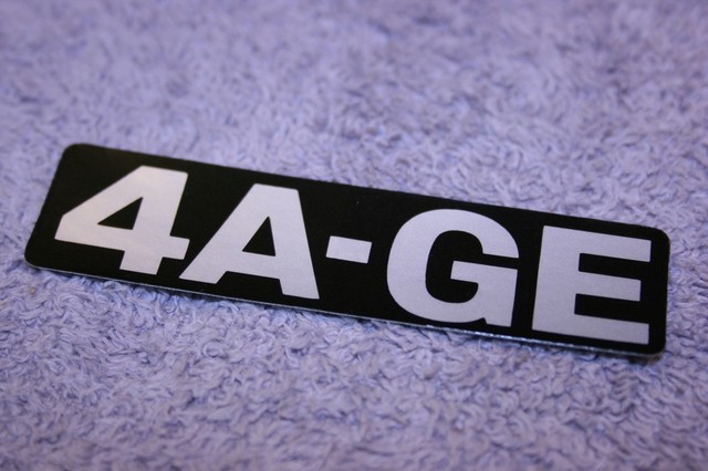 Genuine Toyota 4a-ge Engine Name Plate Decal Sticker Mr2 Corolla FX ...