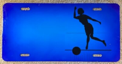 Women's Bowling League Vintage Booster License Plate Association PWBA ...