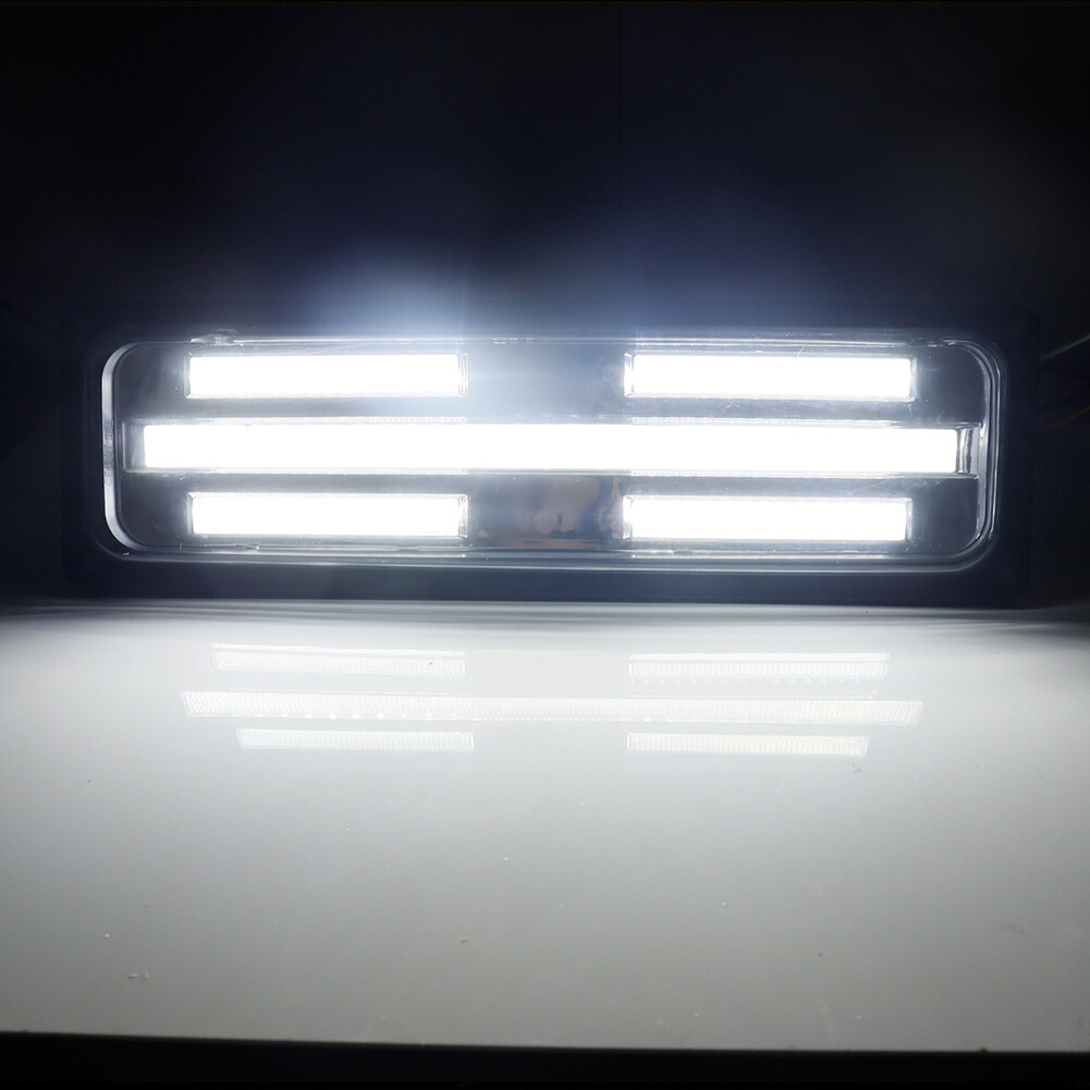 For 88-98 Chevy GMC C10 C/K Suburban Tahoe Yukon LED Clear Lens DRL ...