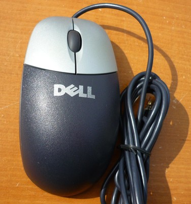 Vintage Dell USB Optical Mouse MO56UOA Dark Gray & Silver - VG Cond | eBay