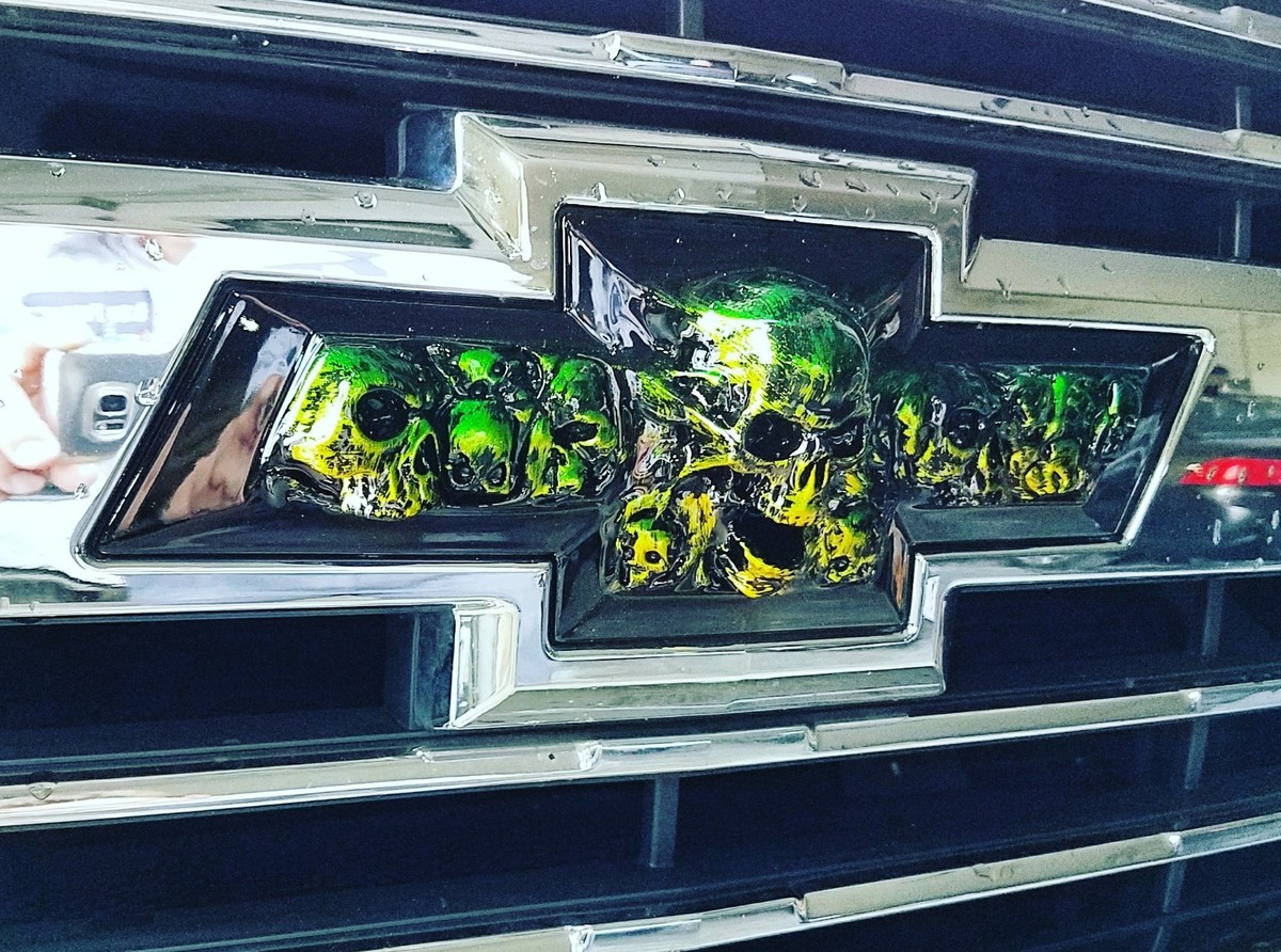 Chevy Racing Logo Skull