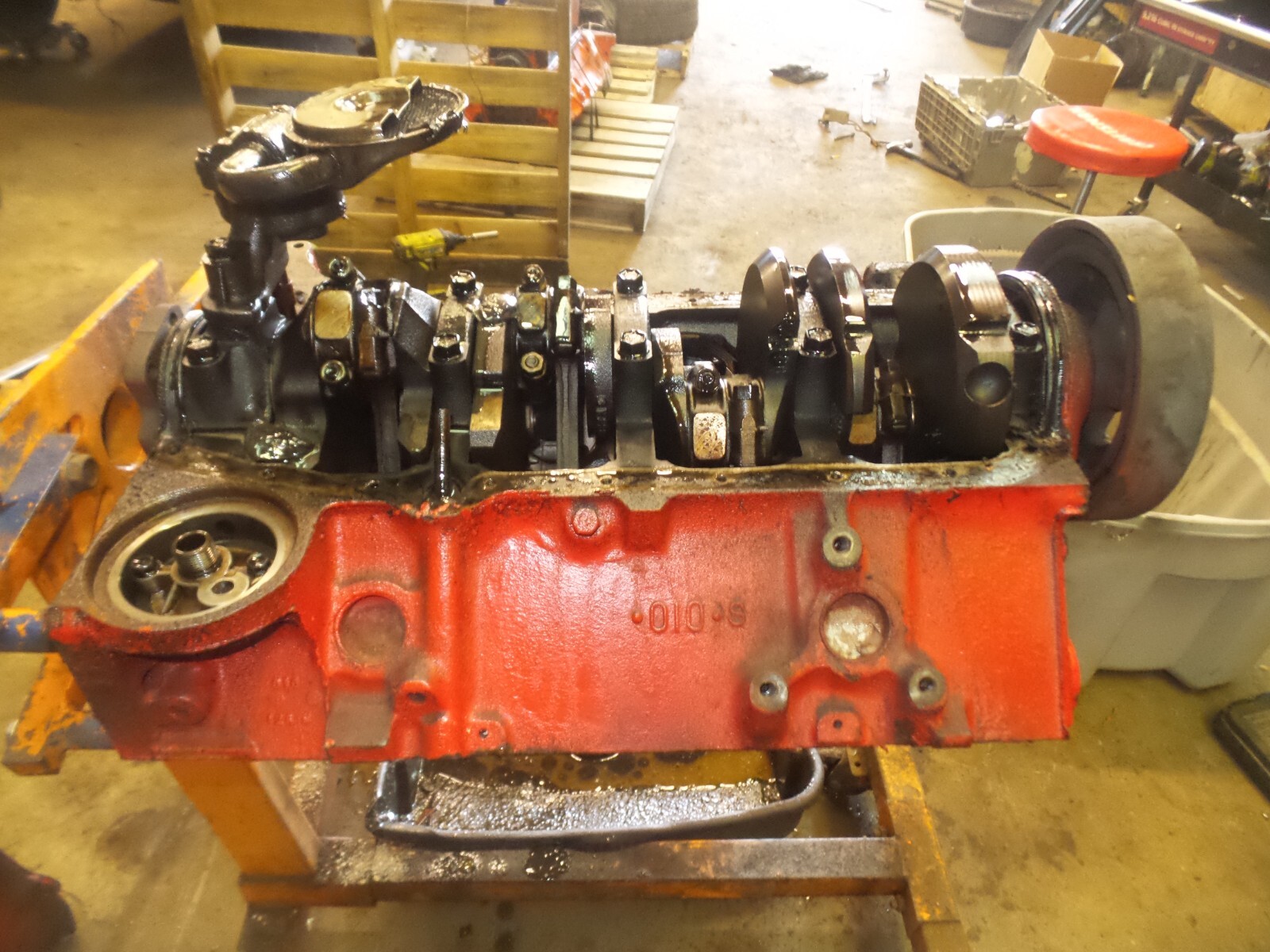 SBC 350 V8 ENGINE MOTOR 3970010 2 BOLT MAIN SMALL BLOCK CHEVY 30 OVER ...