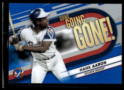 2023 Topps Pristine #GGG-21 Hank Aaron Going, Going, Gone! Blue ...