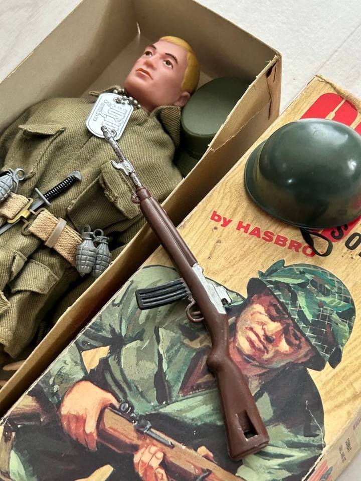GI Joe Hasbro the 60s Action Soldier Helmet and grenade Vintage Used ...