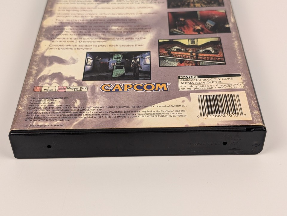 Resident Evil Long Box (PlayStation 1 PS1) ️AUTHENTIC -CIB Complete ...