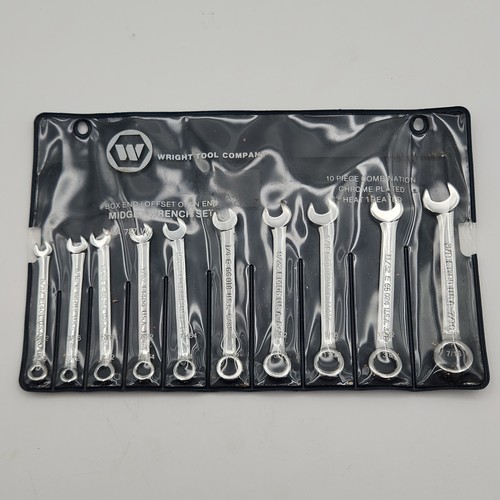 Wright Tools Midget Wrench Set 10 Piece Combination Wrenches USA Made ...