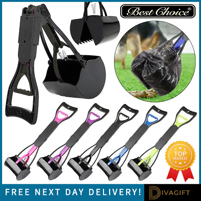 DOG POOP SCOOP FOLDABLE PET WASTE PICKUP LONG HANDLE POO POOPER PICKER ...