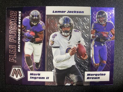 2020 MOSAIC FLEA FLICKER BROWN/JACKSON/INGRAM #FF2 BALTIMORE RAVENS ...