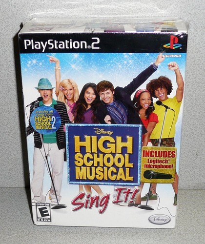 Playstation 2 PS2 HIGH SCHOOL MUSICAL Sing It! W/ Logitech Microphone ...
