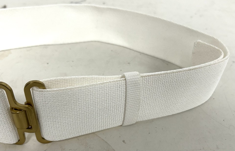 British Military Issue White Courlene Dress Parade Belt with Metal ...