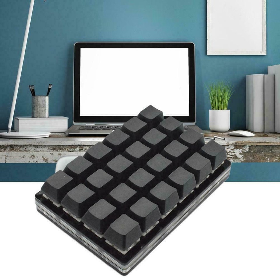 Black 24-key Keypad Mechanical Keyboards Custom Shortcut Programmables ...