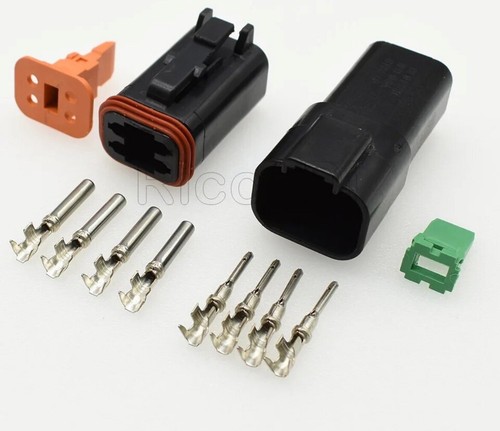 4 Pin Black Deutsch DT DT04-4P DT06-4S waterproof electrical connector ...