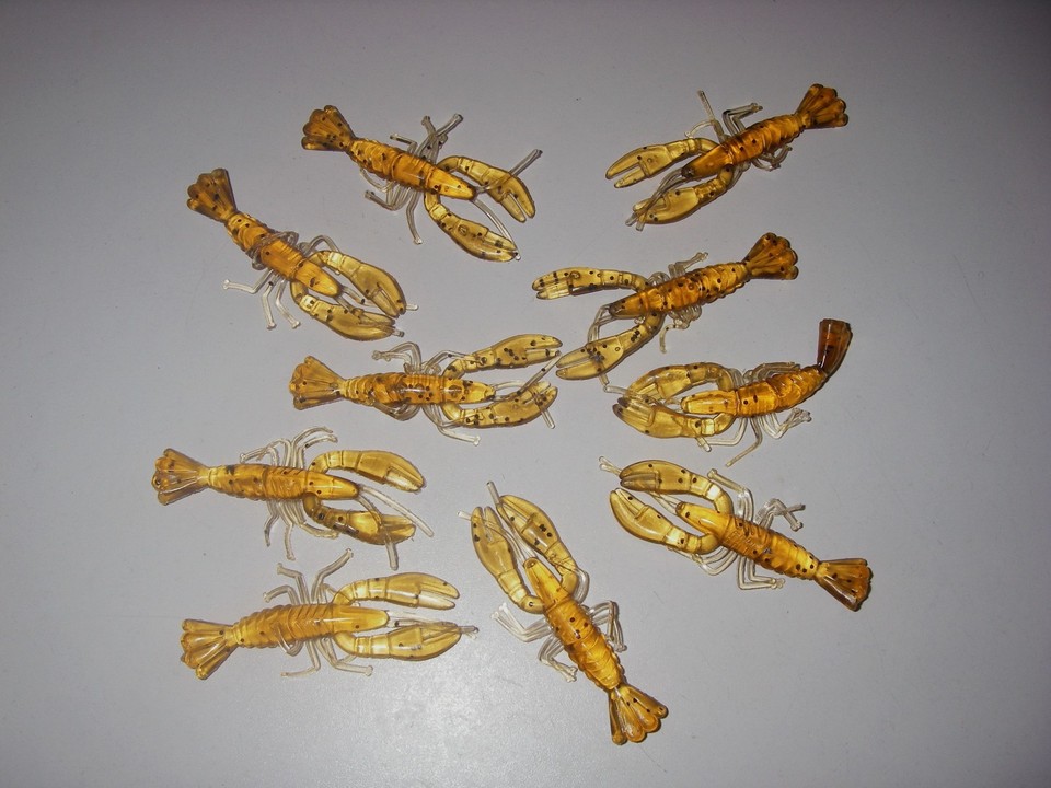 10 pc soft silicone crawdad crawfish fishing lure bait 2" crayfish crab ...