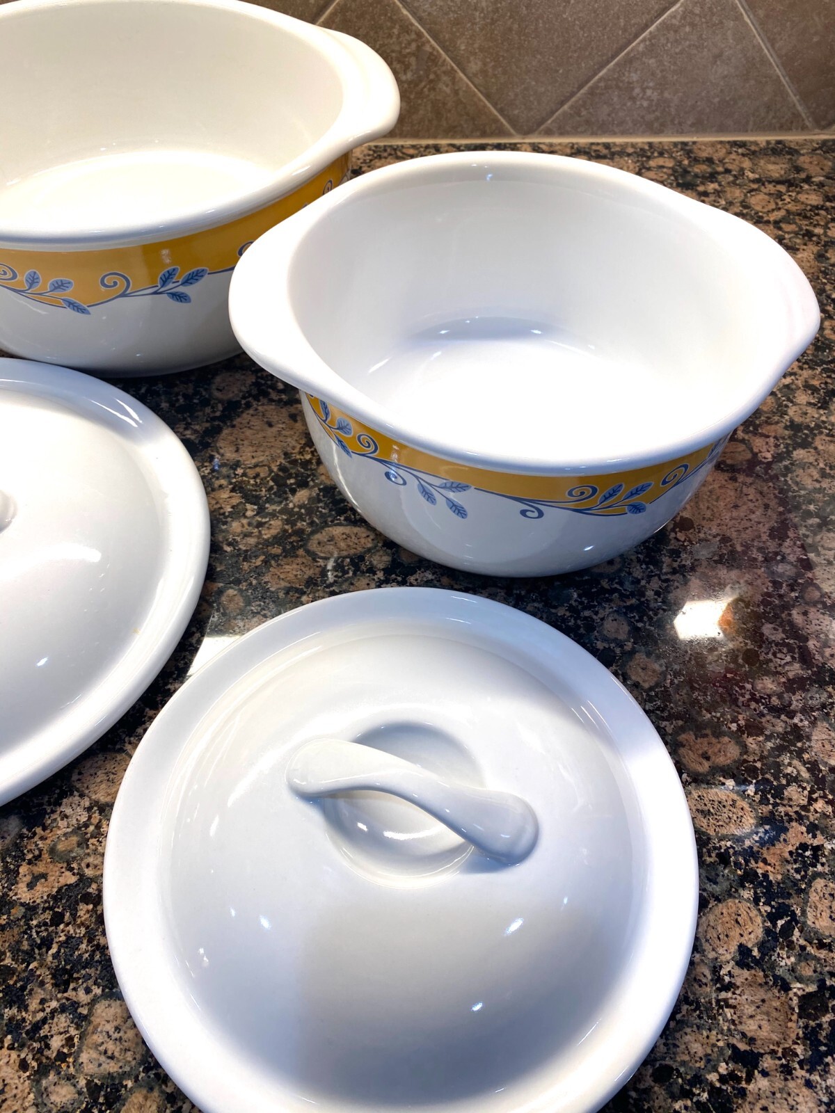 New Corelle Casserole Dish with Lid 2-1/2 qt and 1-1/2 qt (Set of 2) | eBay