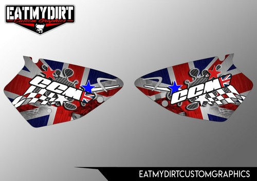 FOR CCM R604 R644 SIDE NUMBER PANEL GRAPHICS DECALS SUPER MX MOTOCROSS ...