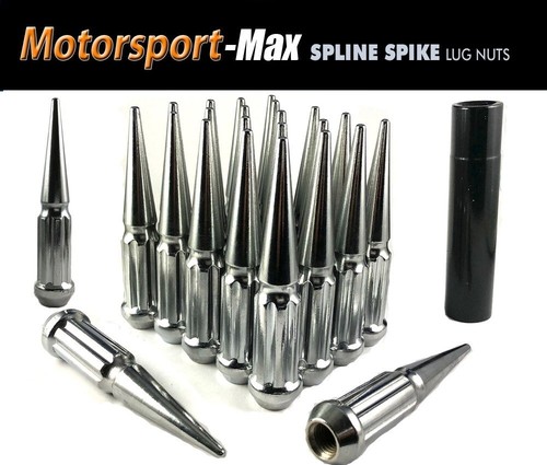 24 PC Solid Spline Spike Lug Nuts Kit | Chrome 12x1.5 | For Lexus Scion ...