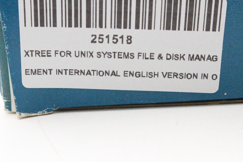 XTree for UNIX FILE DISK MANAGEMENT INTERNATIONAL VERSION Retro RETAIL ...