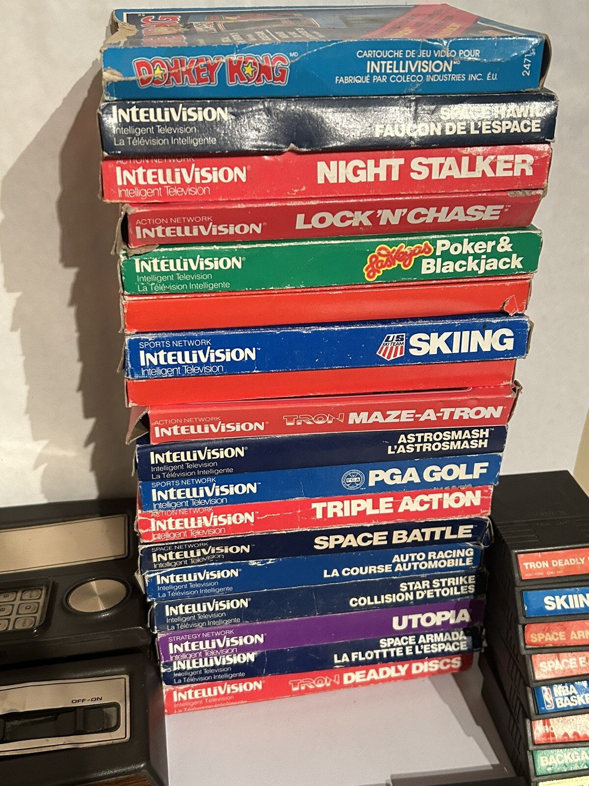 Mattel Intellivision Video Game System Console Lot W 50 Games Tested ...