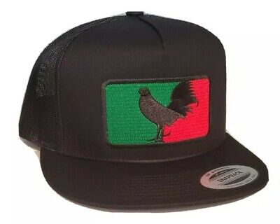 EL GALLO DE MEXICO HAT SMALL LOGO MESH TRUCKER BLACK SNAP BACK ...