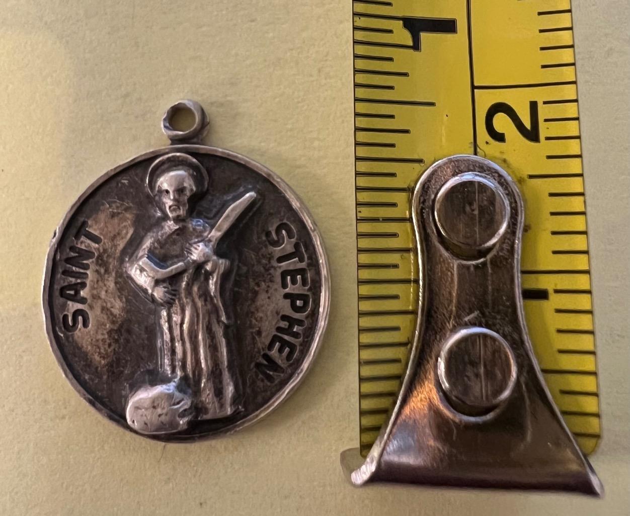 Vintage Chapel Sterling Silver Saint Stephen Medal Pe… - Gem