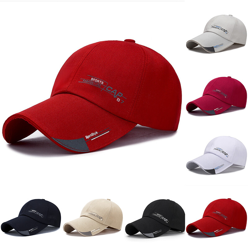 Baseball Caps Hat Mens Women Black sports Cap Adjustable Casual Summer ...