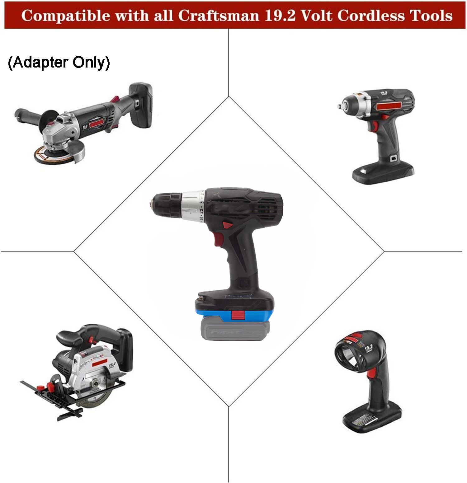 1X Adapter For Hart 20V Li-ion Battery Convert to for Craftsman 19.2v ...