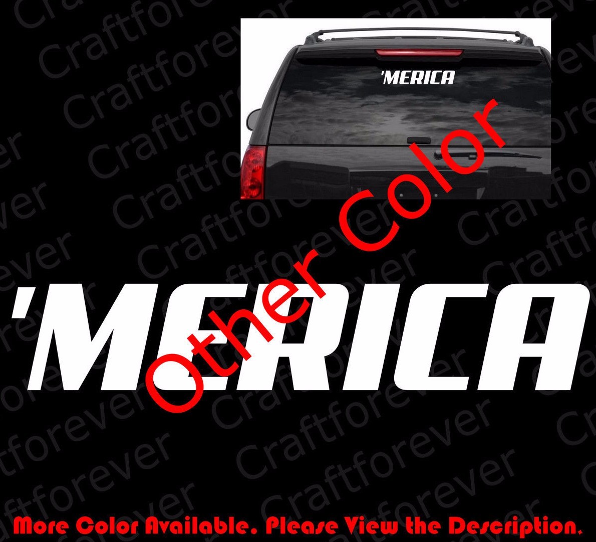 'MERICA AMERICA Vinyl Window Die Cut Sticker Car Truck Decal Funny JDM ...