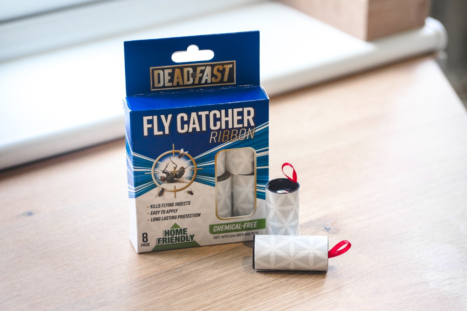 FLY INSECT PAPER STICKY GLUE TRAP KILLER STRONG ROLL TAPE KILL STRIP ...