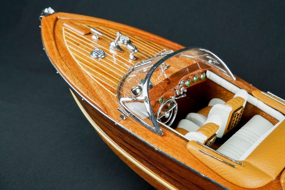 1:16 Riva Aquarama Boat 21" Wooden Ship Handcrafted Model Italian Speed ...