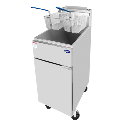 Atosa Heavy Duty 50lb Commercial Deep Fryer - Stainless Steel (ATFS-50 ...