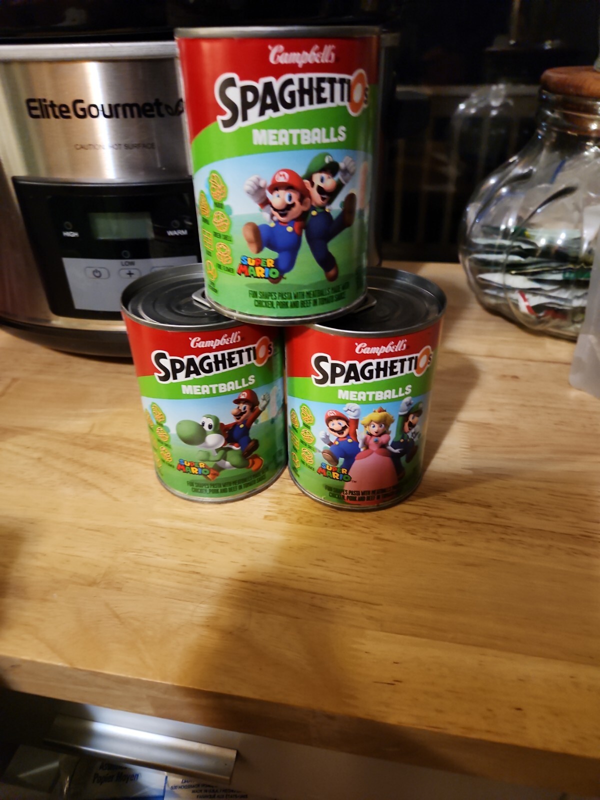Super Mario Campbell's SpaghettiOs And Meatballs lot of 3 LIMITED ...