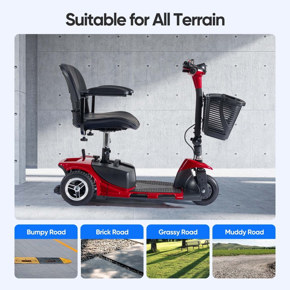 3 Wheel Folding Mobility Scooter Power Wheel Chairs Electric Device ...