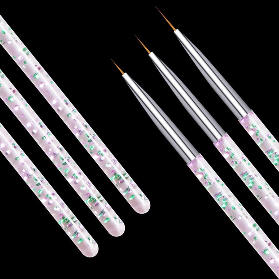 6Pcs Nail Art Painting Pen Carving Sequined Rods Brush Pen Drawing ...