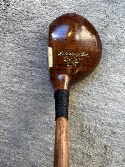 Spalding Kro-Flite 'Flying Crow' fancy face Driver, Spoon hickory golf ...