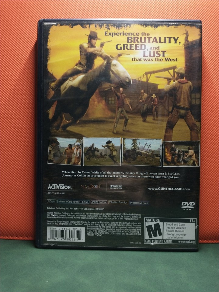 Gun (Sony PlayStation 2 PS2, 2005) Complete CIB ~ Tested & Working ...