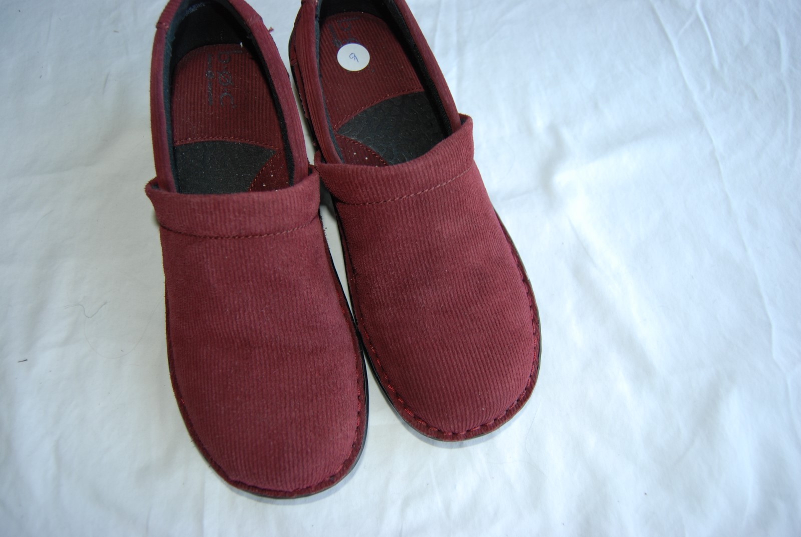 Burgundy Wine Corduroy Fabric B.O.C. Born Concept Clogs 9 M | eBay