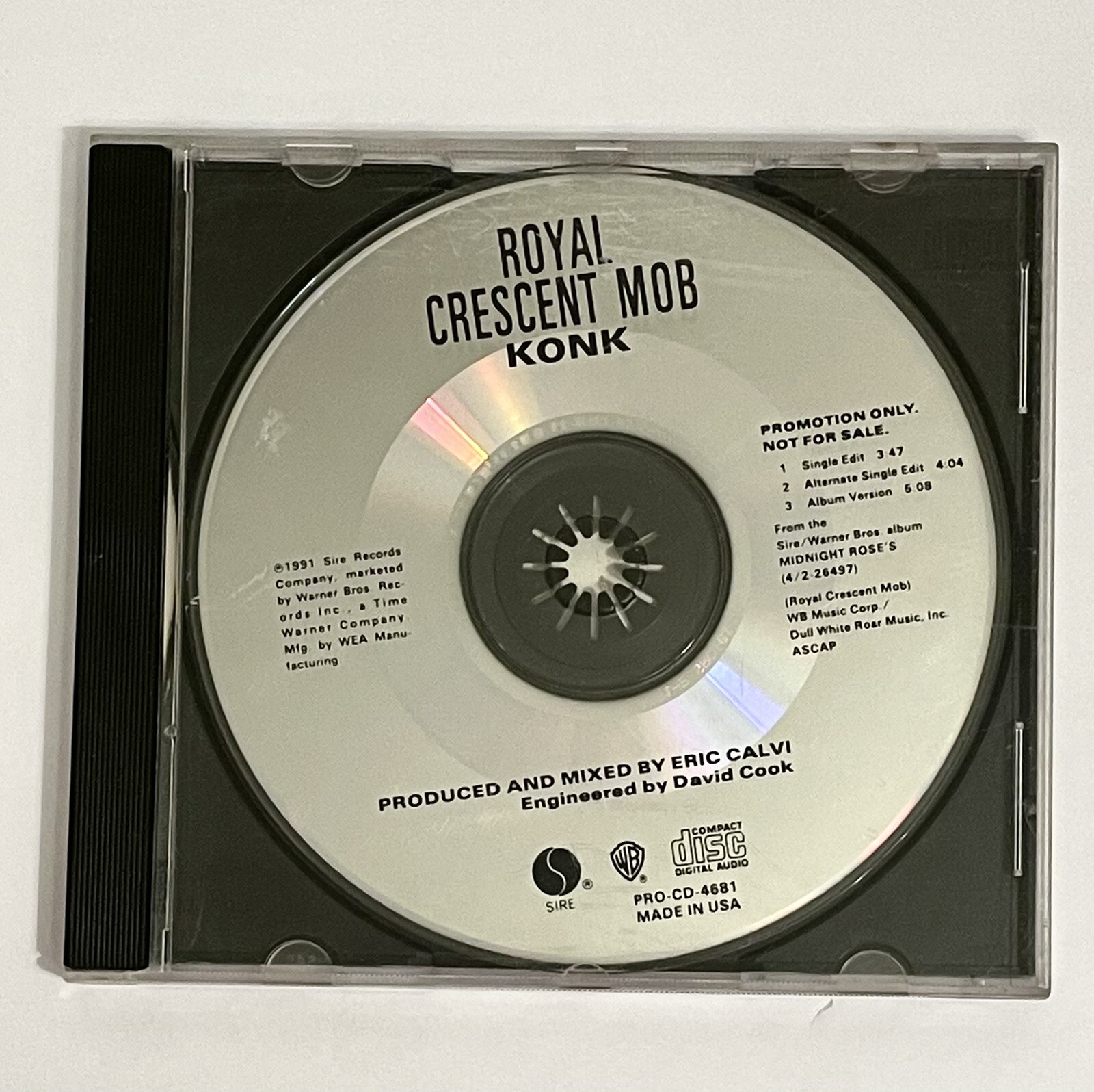 Royal Crescent Mob, Konk, Single, Promo Cd-4681, 1991 | eBay