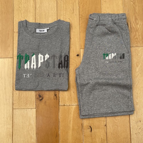 Trapstar Chenille Decoded Short Set - Grey/Green [Medium] | eBay