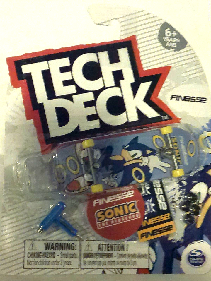 Tech Deck Finesse Fingerboard Skateboard Sonic the Hedgehog Rings | eBay