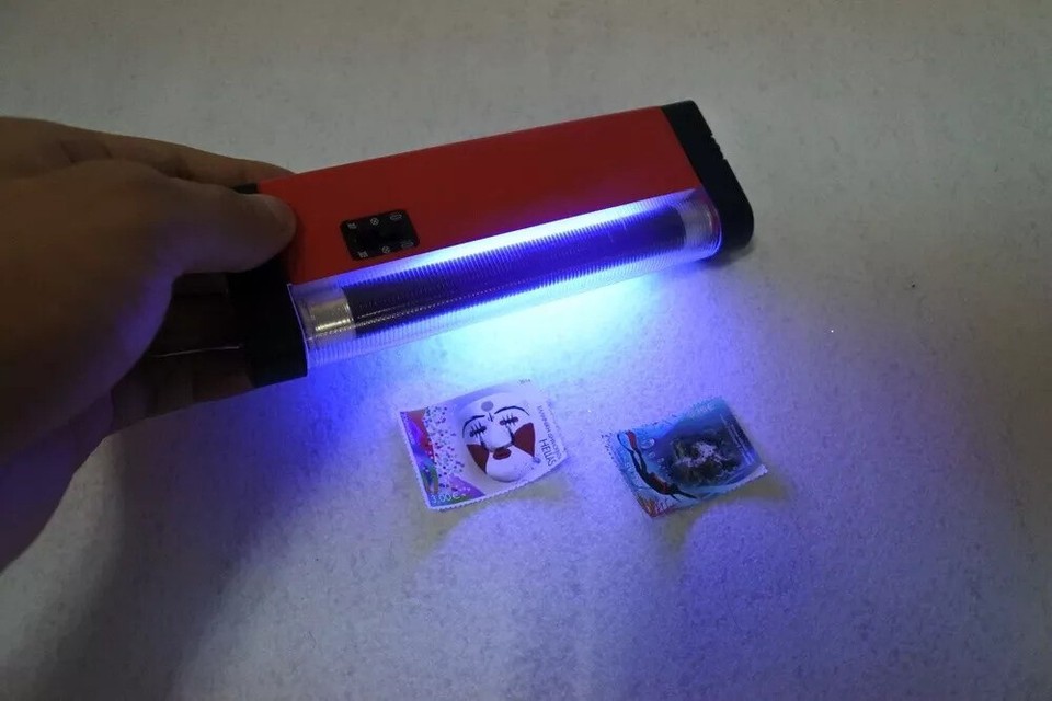 Portable 4W 365nm UV Light Lamp Detect Fluorescence Stamps Philatelic ...