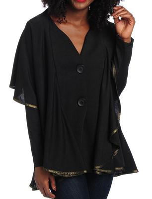 NEW The Countess Collection Knit Long Sleeved Button Front V-Neck ...
