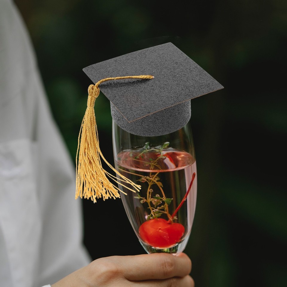 10 Pcs Diy Grad Cap Graduation Party Hats Mini Bachelor Decorative ...