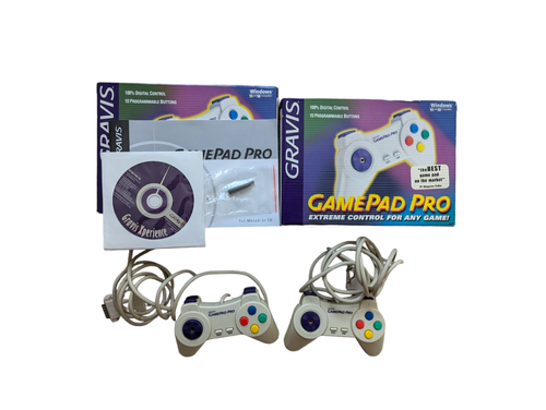LOT of 2 Gravis GamePad Controller for PC Computer w/Box Manuals ...