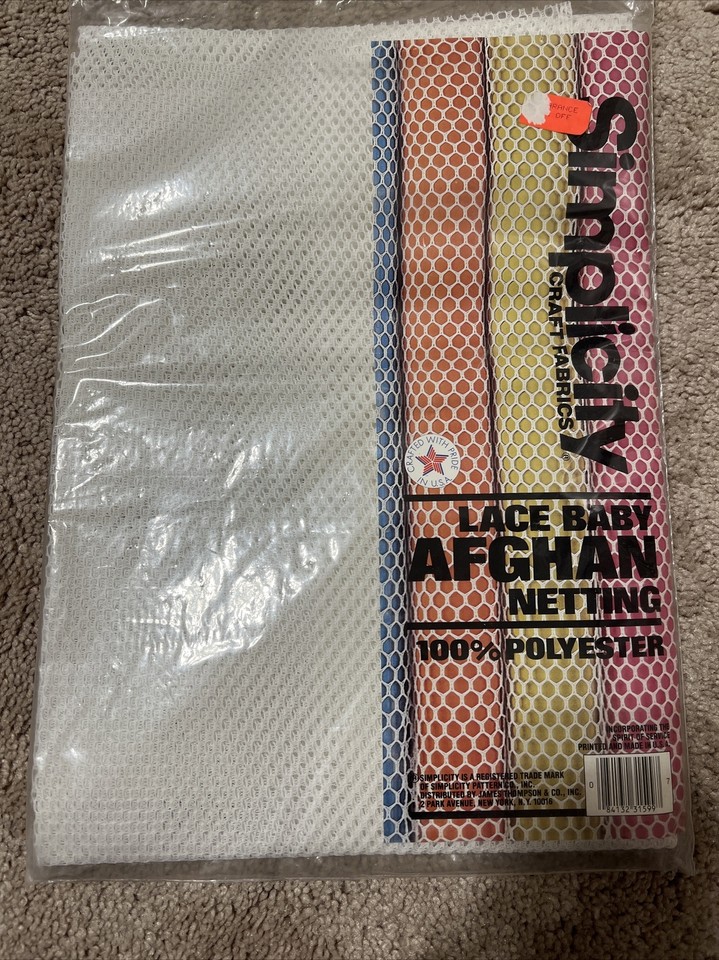 Simplicity Lace Baby Afghan Netting 48” X 39” Polyester Craft Fabrics ...