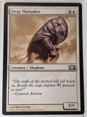 Siege Mastodon - Magic 2014 Core Set M14 - Magic the Gathering MTG Nice ...