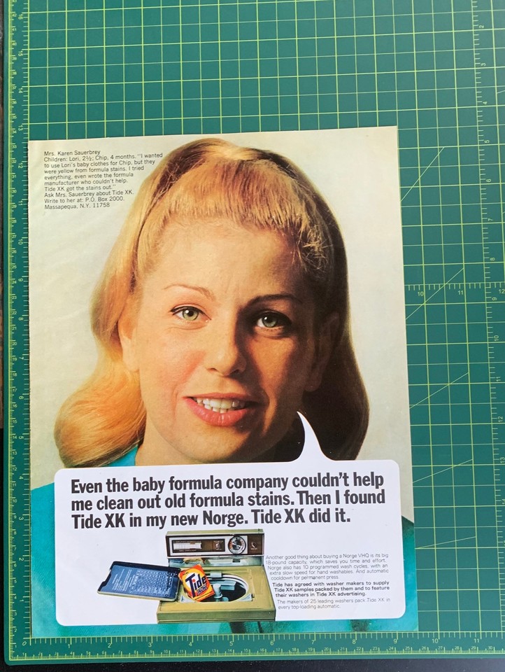 Vintage 1970 Tide Laundry Detergent Print Ad | eBay