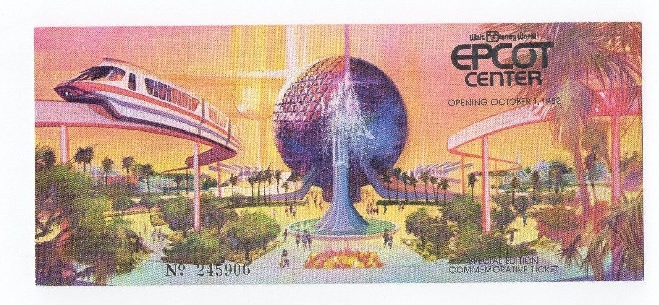Epcot Commemorative Ticket