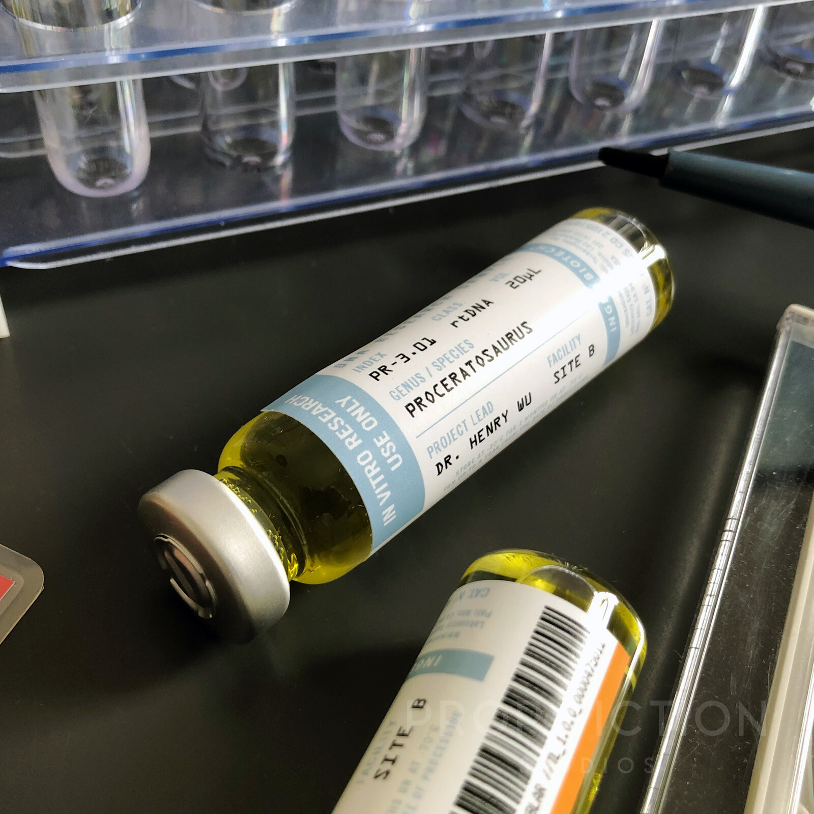 Dinosaur Cosplay - Prop InGen Laboratory Samples / JP Cosplay Research ...