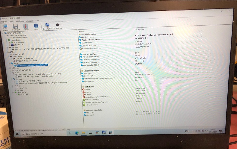 MSI GF65 Thin MS-16W1 LCD Screen Complete Assembly Display Read #a178 ...