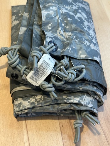 New USGI Military Reversible Field Tarp ACU 90 x 80 Tarpaulin Shelter W ...